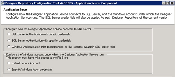 Install a distributed setup without placing the Repository Configuration Tool on the SQL machine ...
