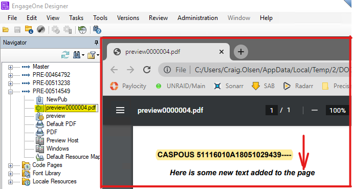 Updating an External Document object in EngageOne Compose Designer