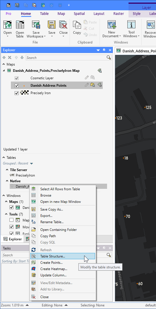 Precisely MapInfo Pro and the Column Index