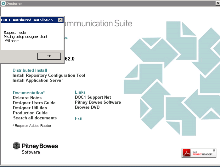 Engageone Designer Distributed Install Suspect Media Missing Setup Designer Client Will Abort