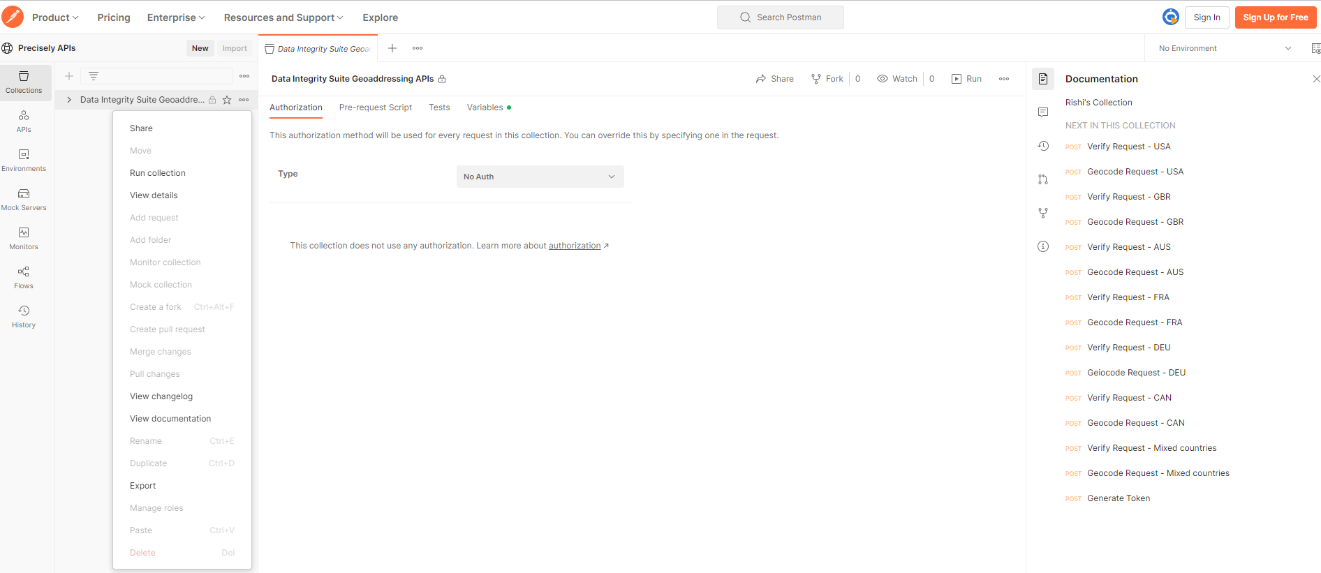 Connecting With Data Integrity Suite Geo Addressing Using Postman