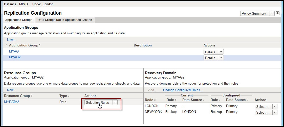 How do I remove a library from replication at MIMIX V8 and above?