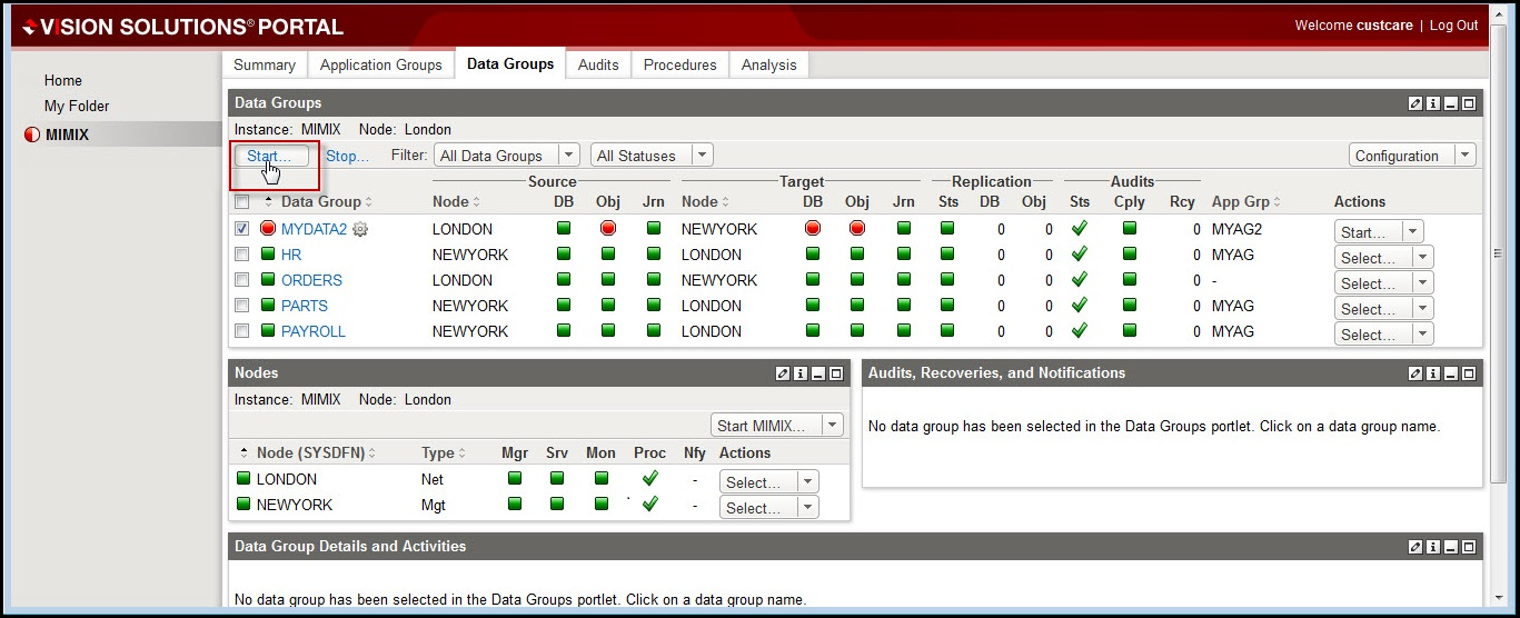 How do I remove a library from replication at MIMIX V8 and above?