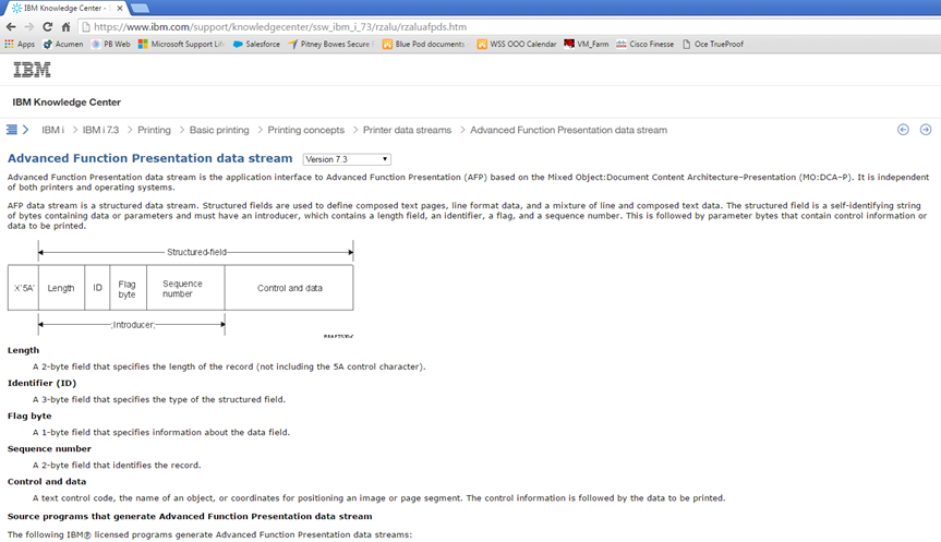 Decoding the header information in an AFP file generated by EngageOne ...