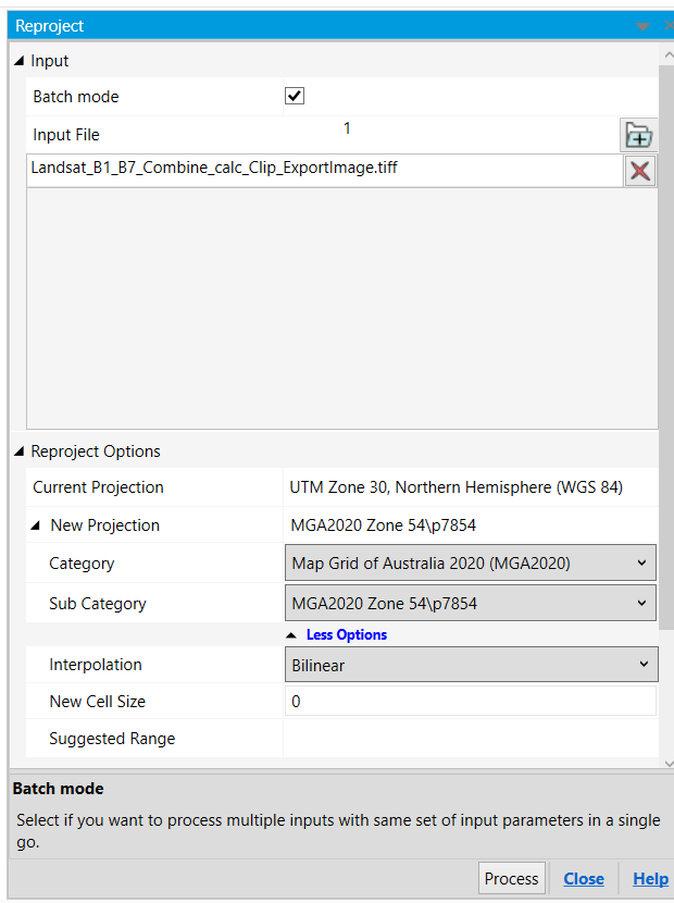 Translating raster data into the GDA 2020 Datum in MapInfo 17