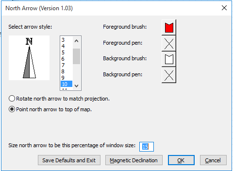 Inserting and removing North Arrow symbols to a mapper or layout window ...