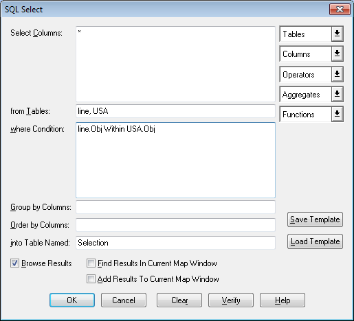 MapInfo Pro and calculating the length of a polyline contained within a polygon