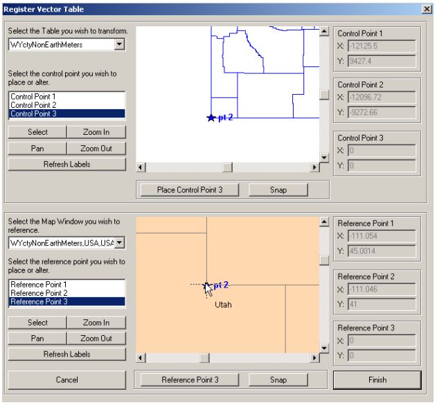 Using the Register Vector Tool to re-project non-earth tables in ...