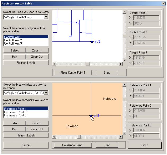 Using the Register Vector Tool to re-project non-earth tables in ...