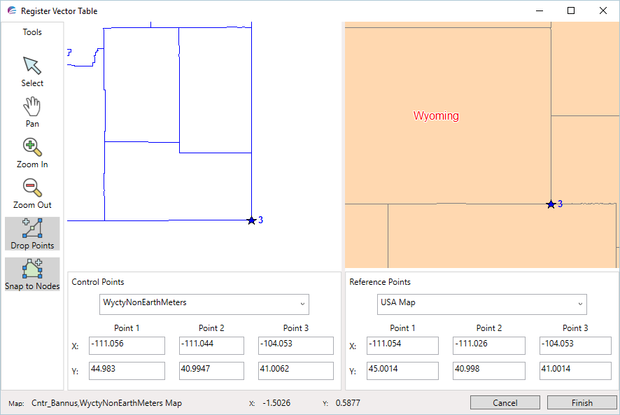 Using the Register Vector Tool to re-project non-earth tables in ...