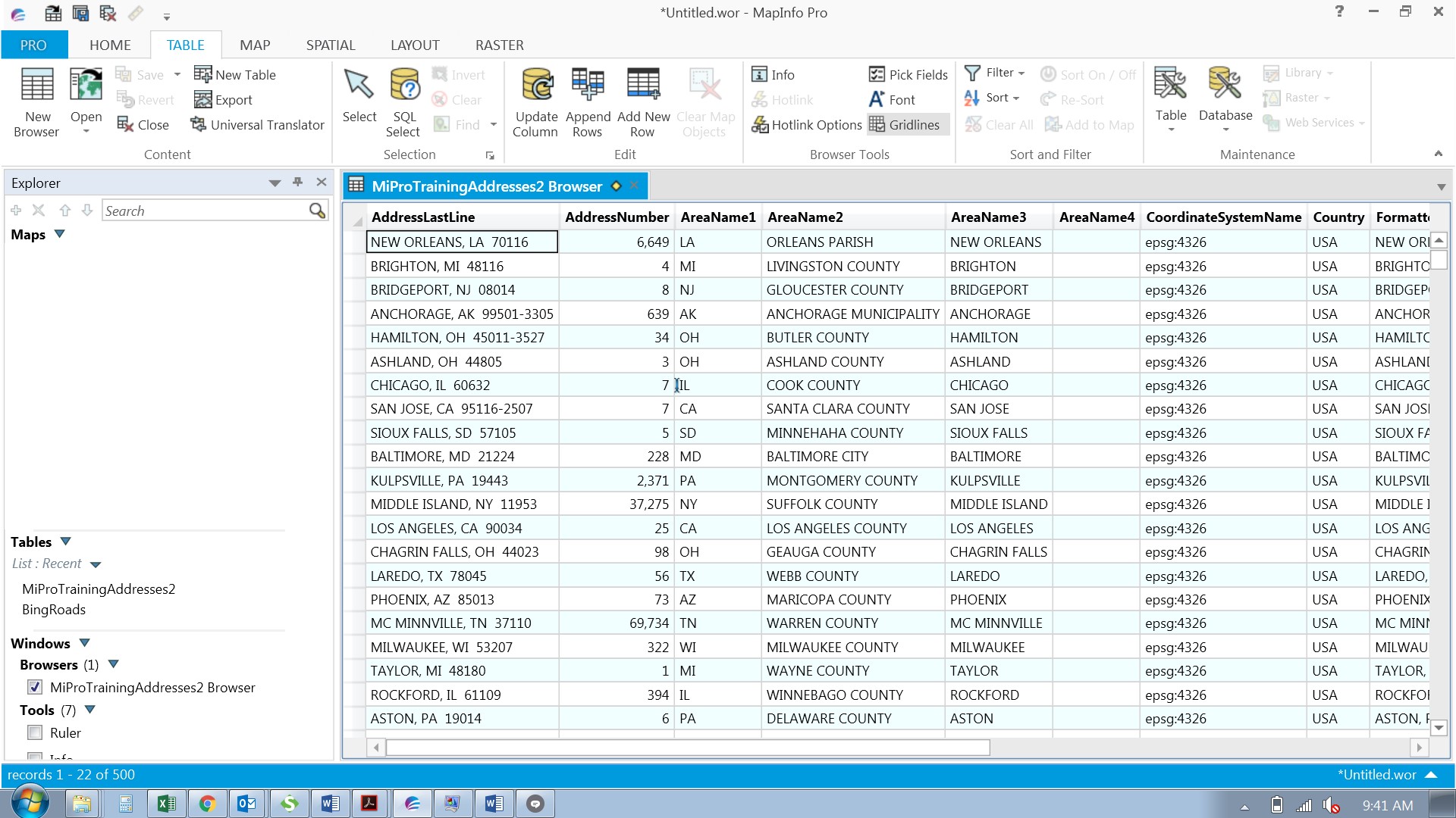 Working With Excel Files In Mapinfo Pro