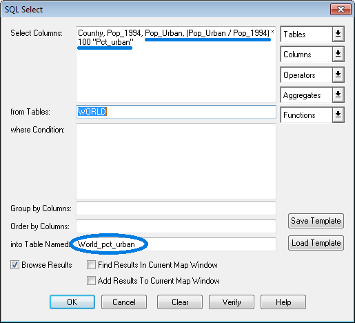 Query Ninja: Getting Started with the SQL Select dialog box in MapInfo Pro