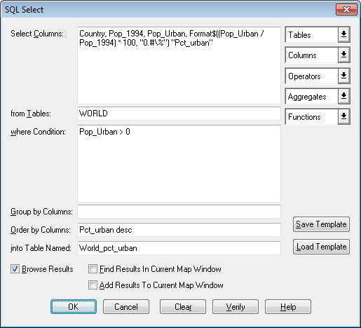 Query Ninja: Getting Started with the SQL Select dialog box in MapInfo Pro