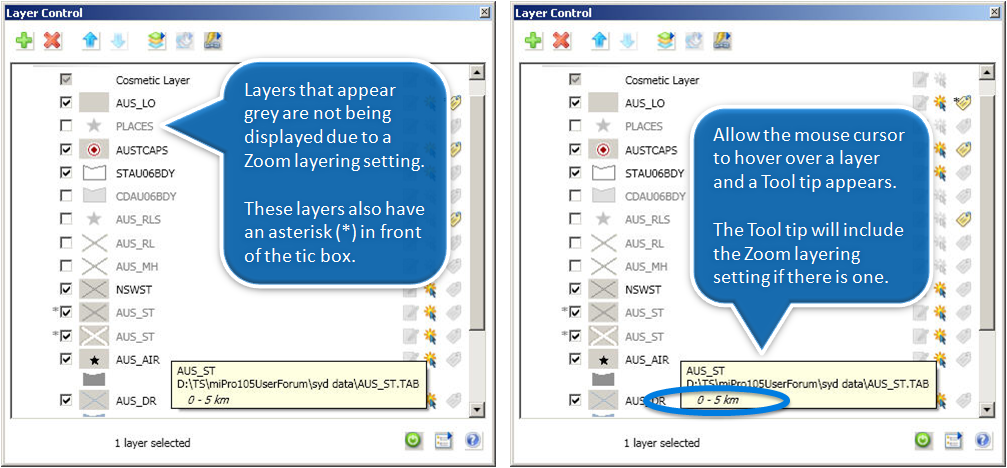 Using Zoom Layering In MapInfo Pro