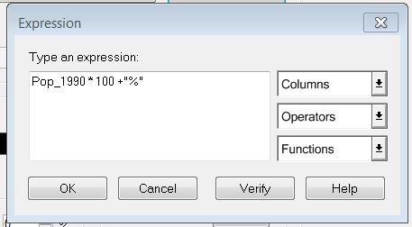 Display a Float data type as a Percentage in a Label using MapInfo Pro