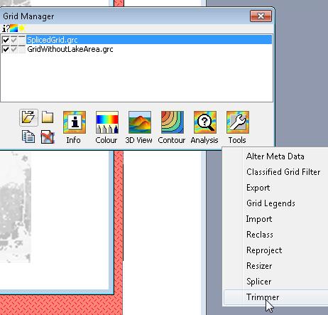 How to cut a hole in a grid/raster using the Vertical Mapper Trimmer tool.