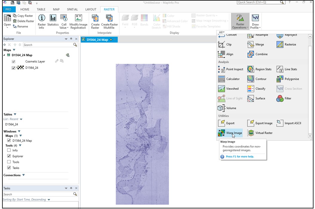 Raster Images Shearing And Incorrect Spatial Transformation In Spectrum