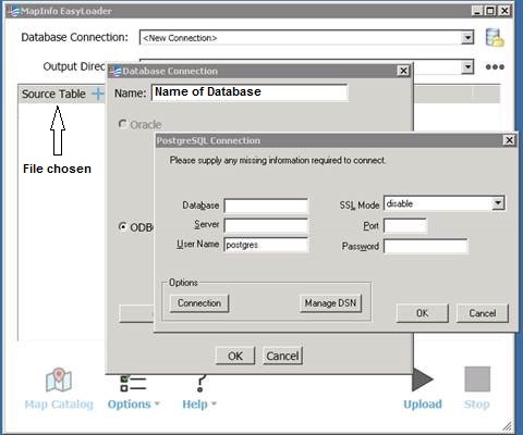 Setting up a PostgreSQL Server and then upload MapInfo .tab files using MapInfo EasyLoader ...