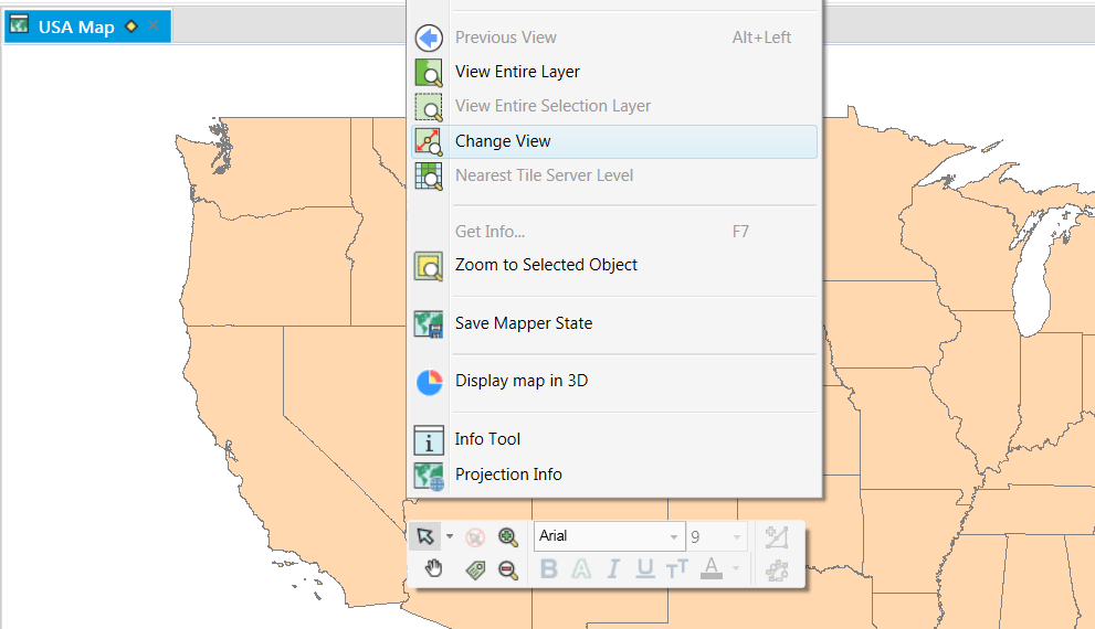 How to use the Change View feature in MapInfo Pro