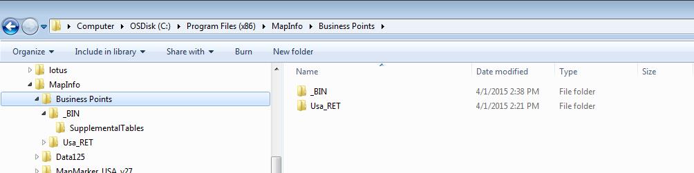 Installing and configuring Business Point data and the Sql Query Wizard tool in MapInfo