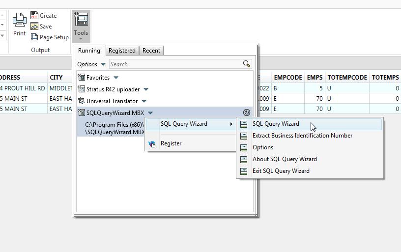 Installing and configuring Business Point data and the Sql Query Wizard tool in MapInfo