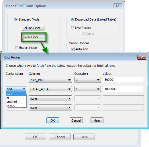 How to display specific records in MapInfo Pro while accessing DBMS tables