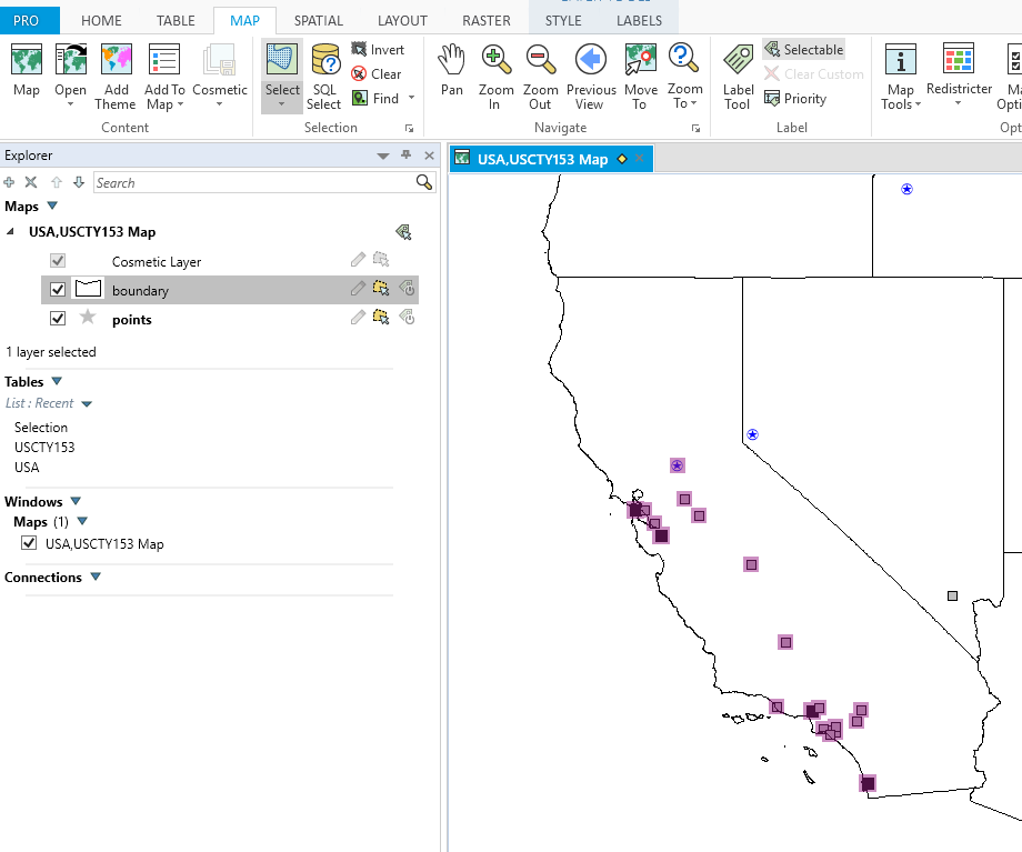 How to select data that falls within a given region or boundary using ...