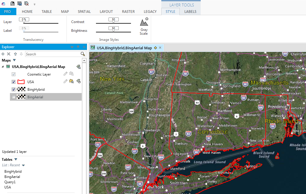 Adding Bing Imagery to Maps in MapInfo Pro