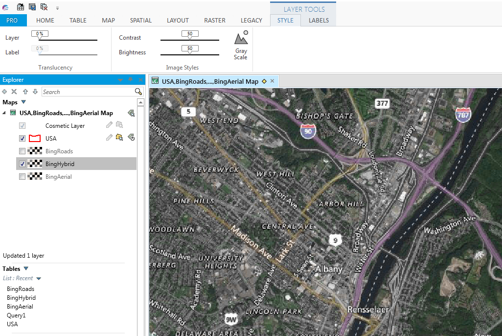 Adding Bing Imagery to Maps in MapInfo Pro