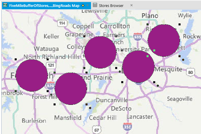 Creating Buffers Around A Table Of Point Objects In Mapinfo Pro