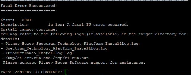 How to resolve Error 5001 while upgrading Spectrum