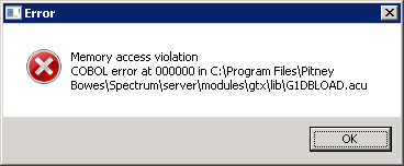Resolve memory access violation error in Spectrum