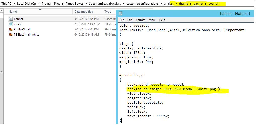 Adding Custom Company Logo To Spectrum Spatial Analyst Map Web Page
