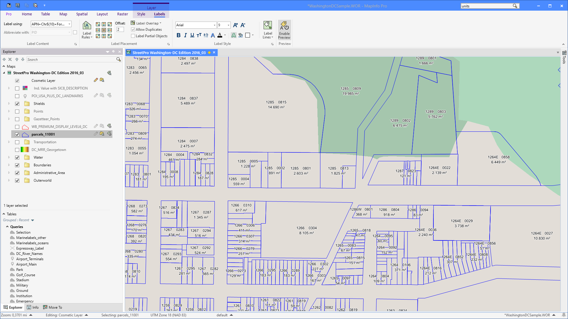 MapInfo Pro and Labelling with Expressions