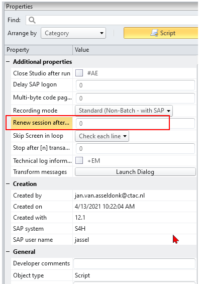 Using the Endsession /Renew Session Option