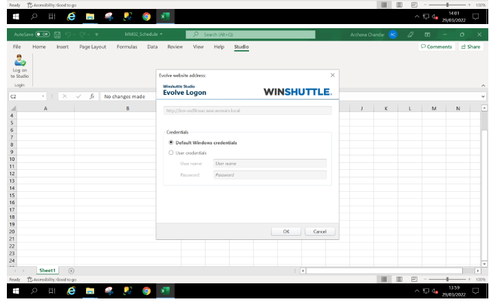 Switching Apps Or Environments In Evolve Using Excel Dwitcher Technology