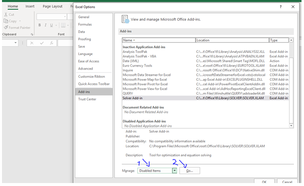 Studio excel-add in missing