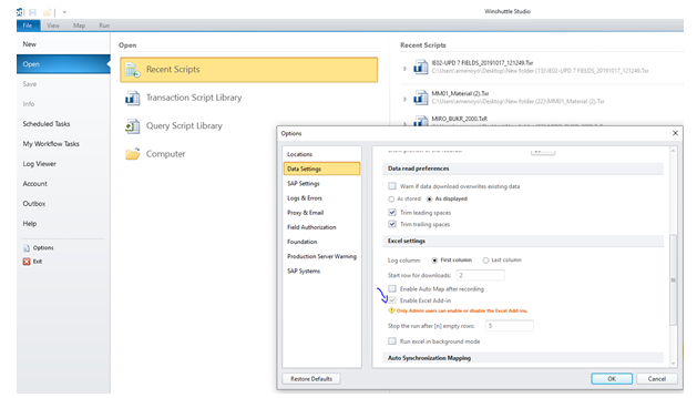 Studio excel-add in missing
