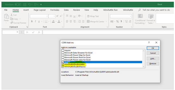 Studio excel-add in missing