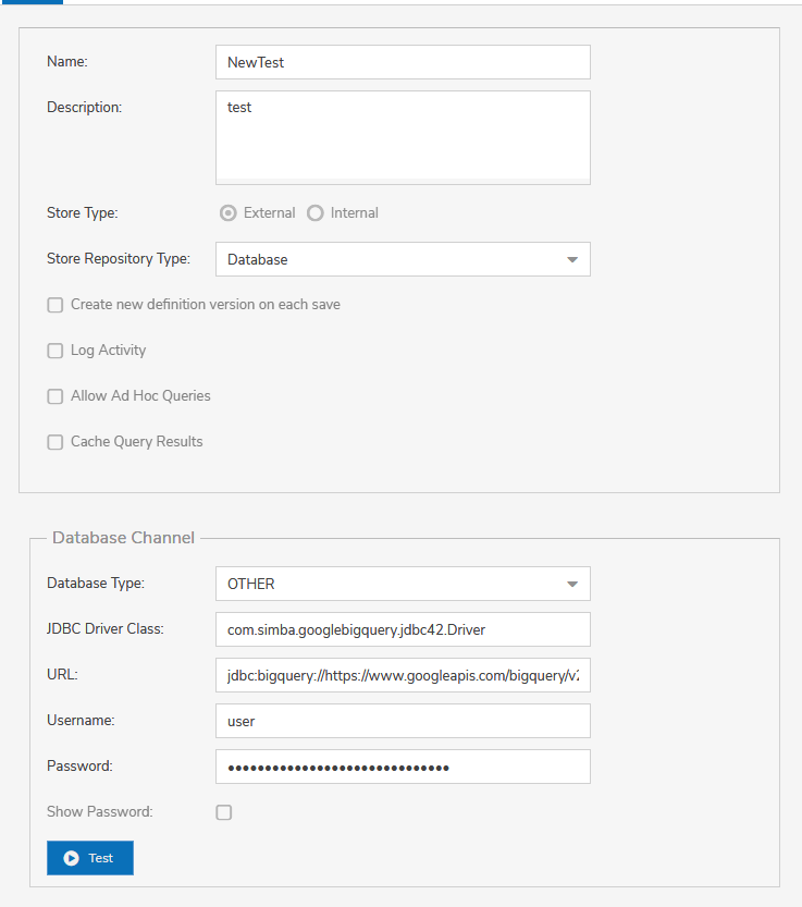 How to connect to the Big Query database from DQ+