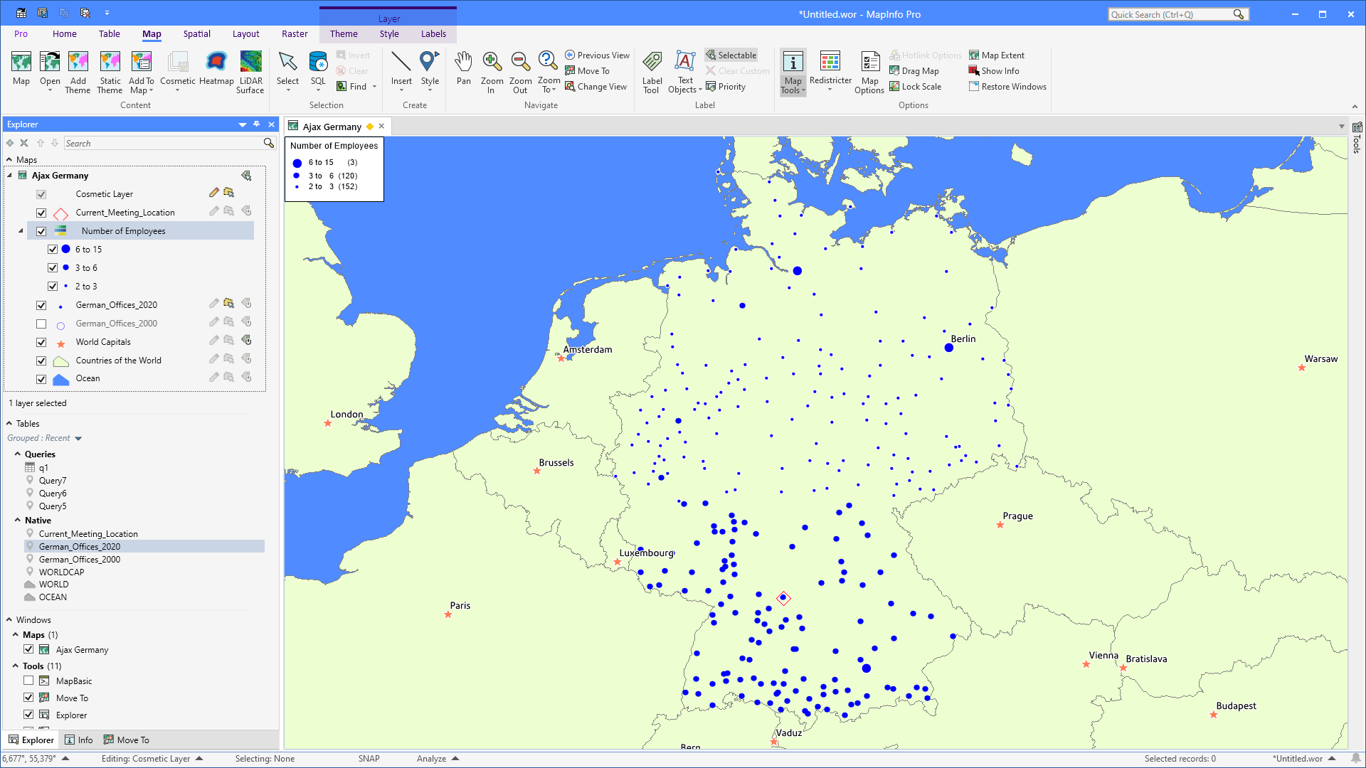 MapInfo Pro and Calculating the Center of Locations
