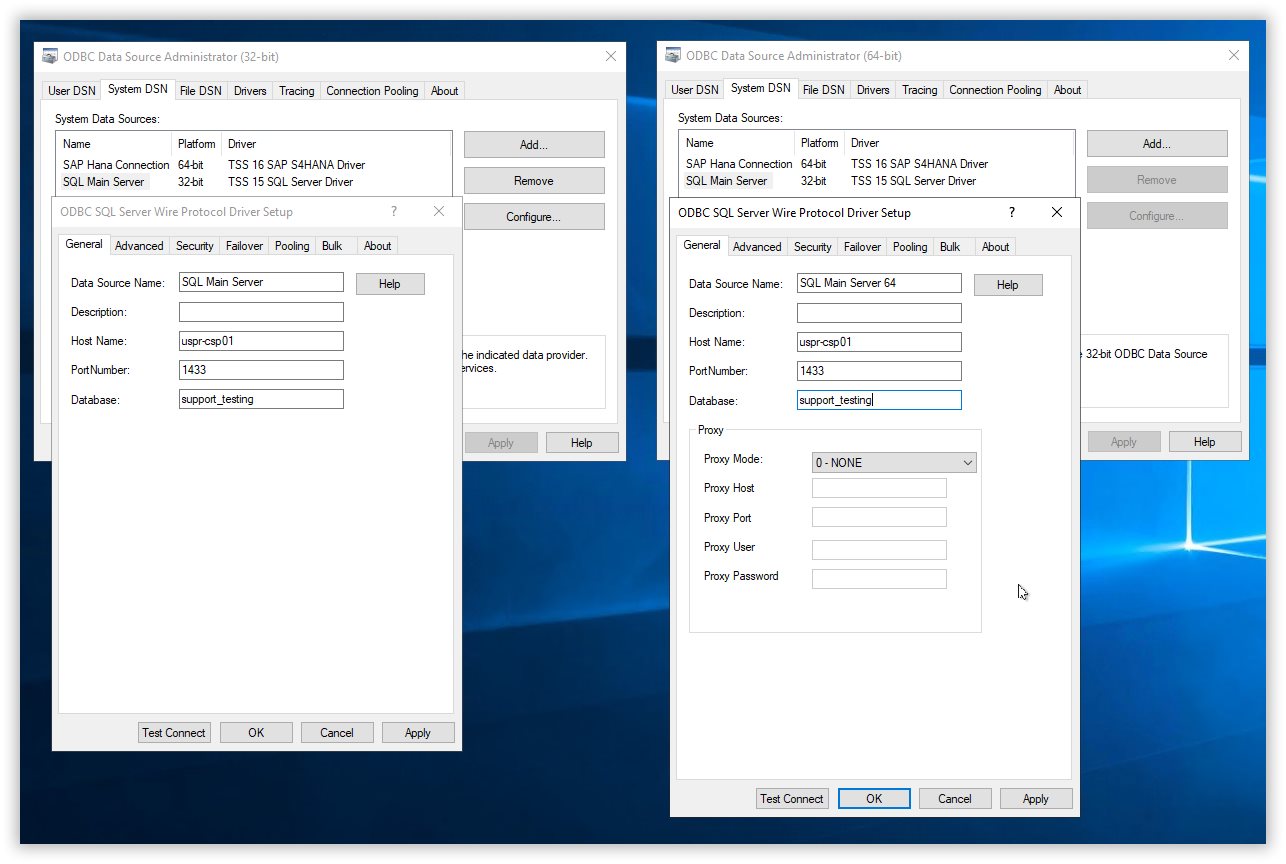 Trillium - ODBC drivers - Migrations - Windows