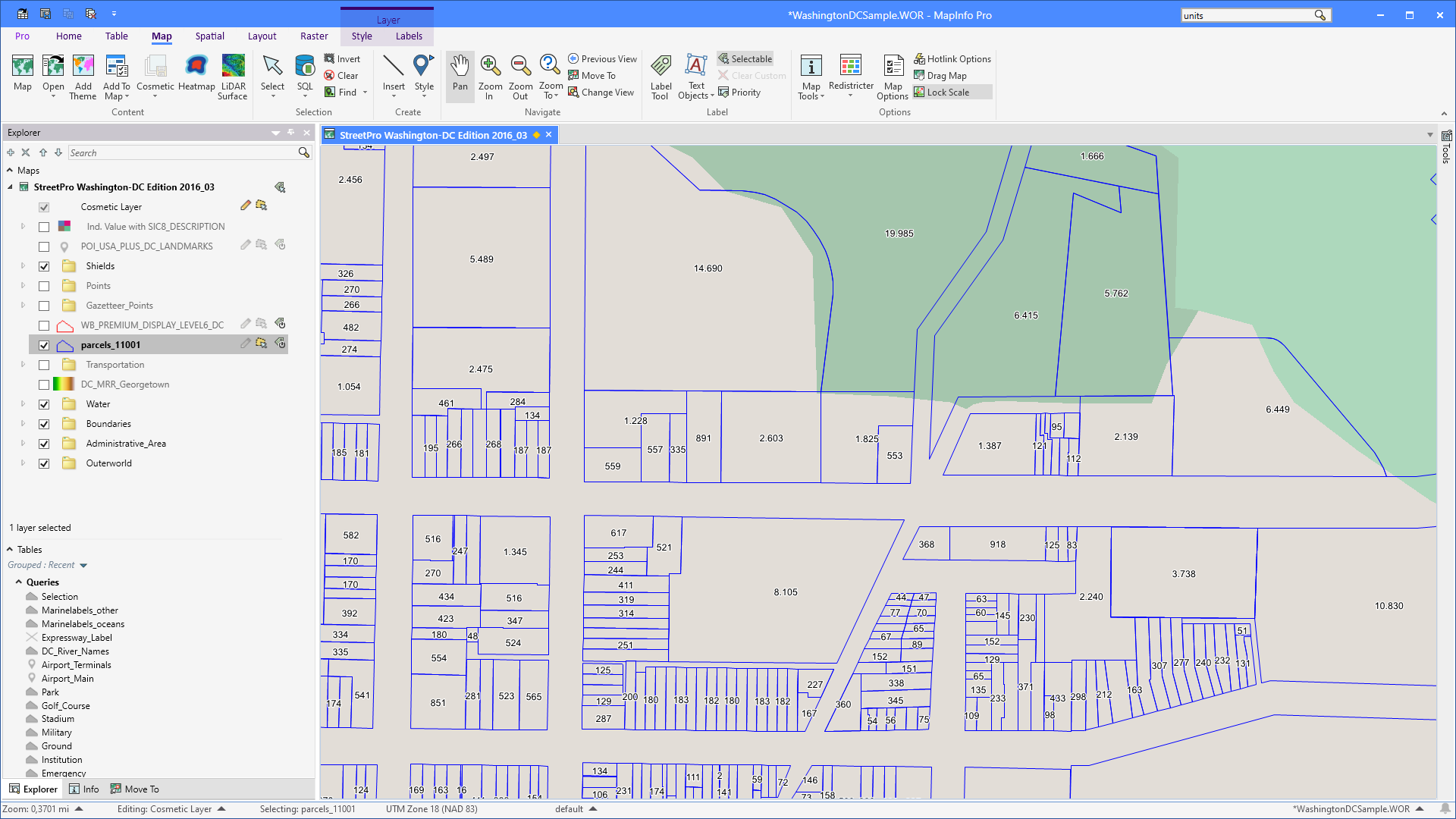 MapInfo Pro and Labelling with Expressions