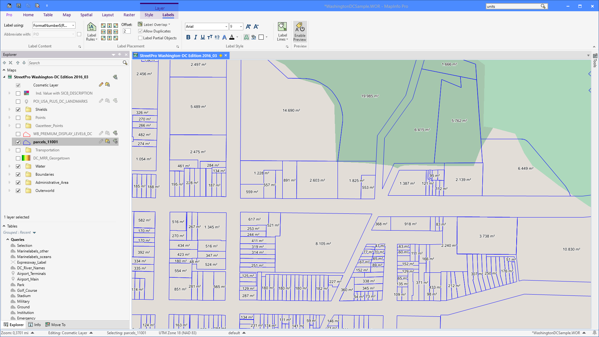 MapInfo Pro and Labelling with Expressions
