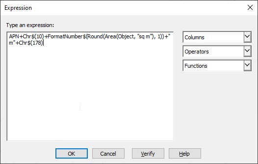 MapInfo Pro and Labelling with Expressions