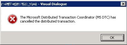 How to Resolve Microsoft Distributed Transaction Coordinator (MSDTC) error in Portrait Dialogue