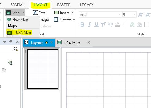 Inserting a legend into a layout window in MapInfo Pro 64-bit