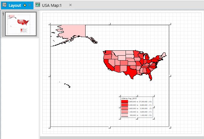 Inserting a legend into a layout window in MapInfo Pro 64-bit