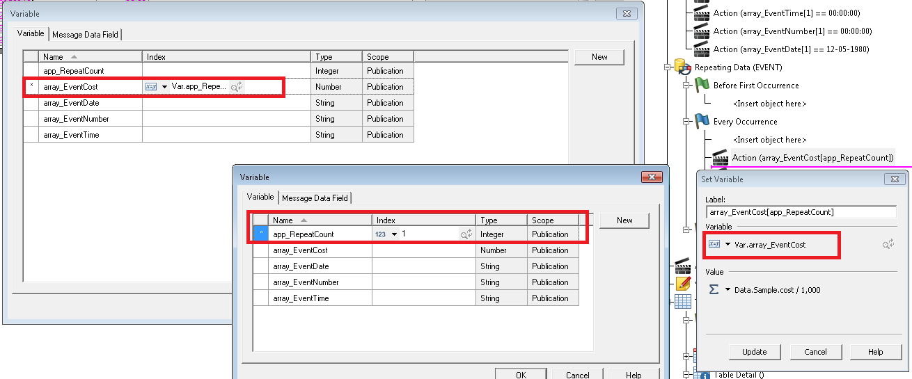 Setting Up An Array In A Repeating Data Object In Engageone Designer