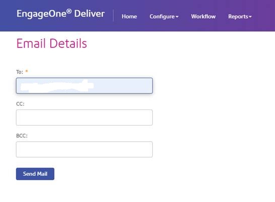 EngageOne Deliver v2.7 - context menus disappearing after email sent